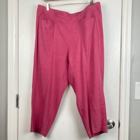 J. Jill | Pants & Jumpsuits | J Jill Linen Stretch Straight Leg Crop ...